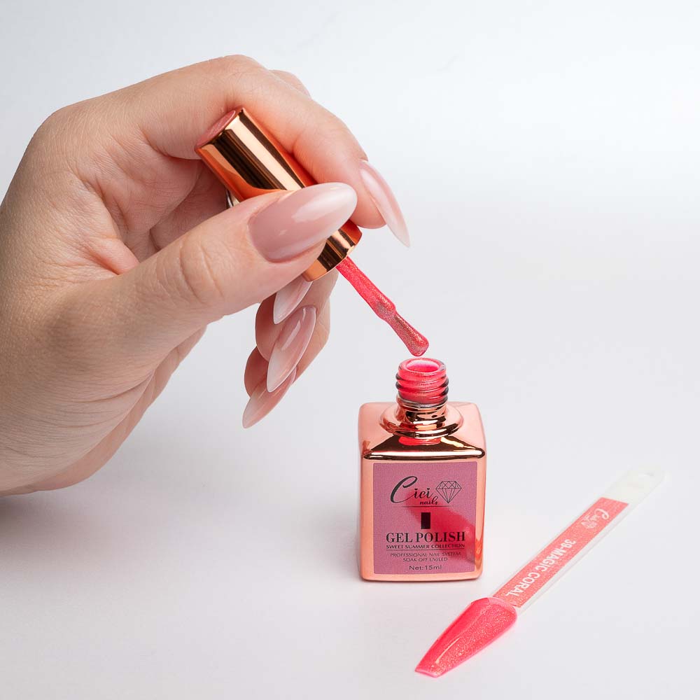 Koraljno crvena boja za nokte Magic Coral 15ml - Cici Nails