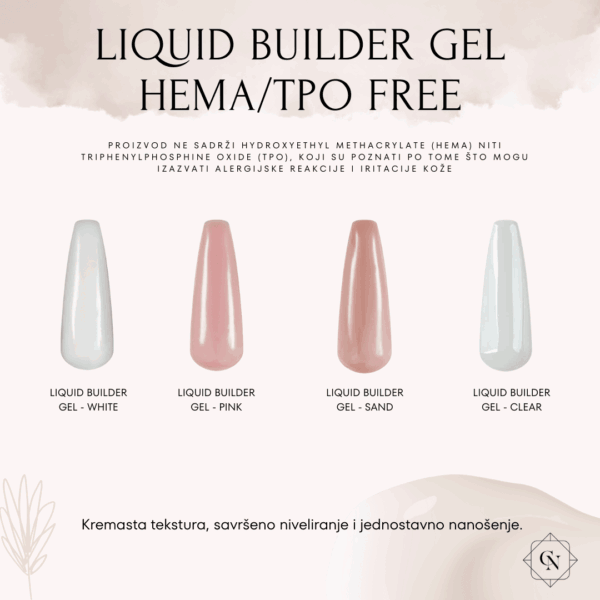 Liquid Builder Gel Clear 15 ml – gradivni gel | Cici Nails