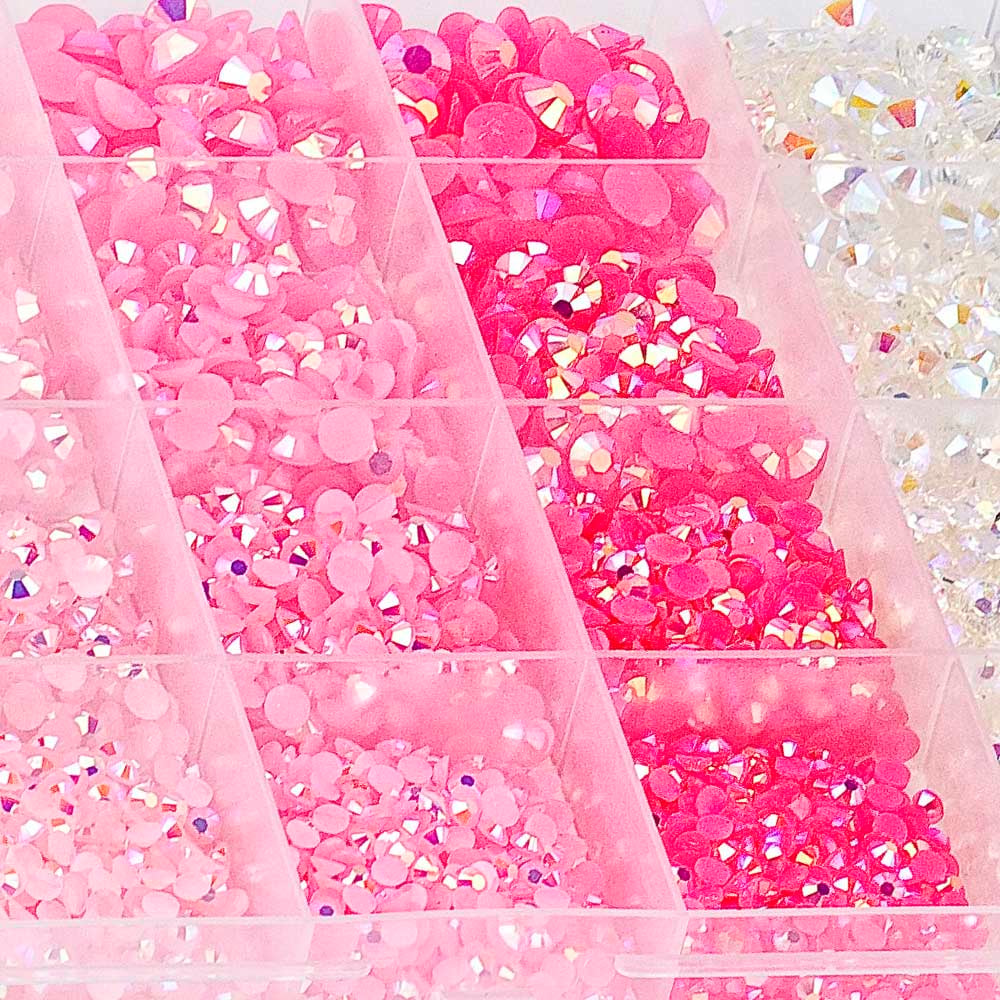 Rozi kristalni mix za nokte – Nail Art Cici Nails