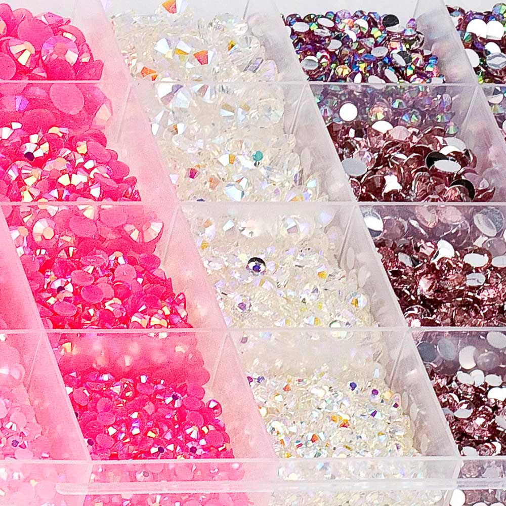 Rozi kristalni mix za nokte – Nail Art Cici Nails