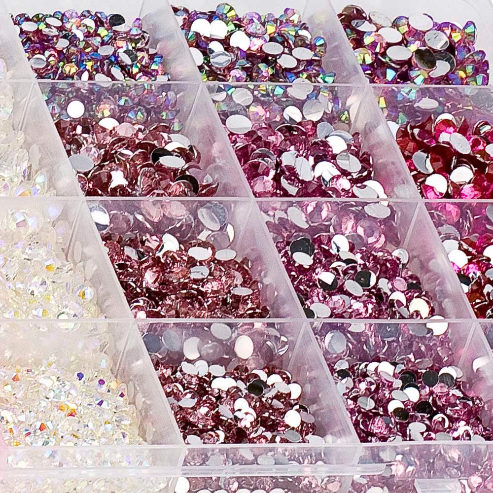 Rozi kristalni mix za nokte – Nail Art Cici Nails